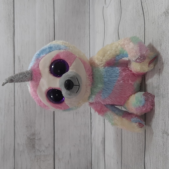 Ty | Toys | Ty Beanie Boo Cooper Unicorn Sloth Tie Dye Plush | Poshmark